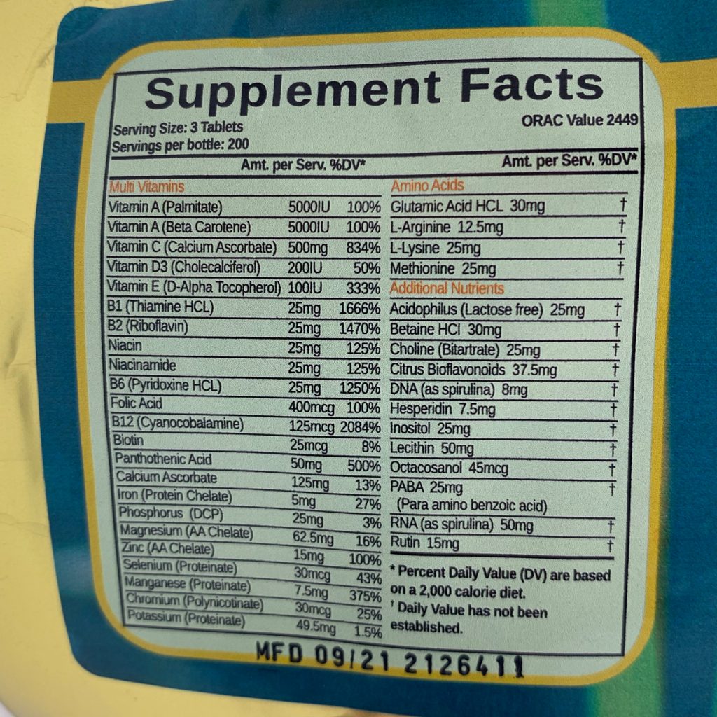 Vita Balance 2000+ M.V. (600 caps) - Crown Wellness